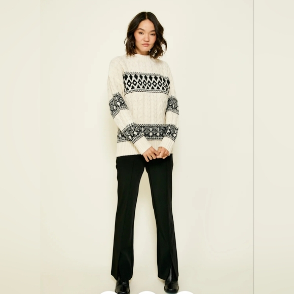REVOLVE | Sweaters | New Revolve X Line Dot Fair Isle Cable Knit Chunky ...